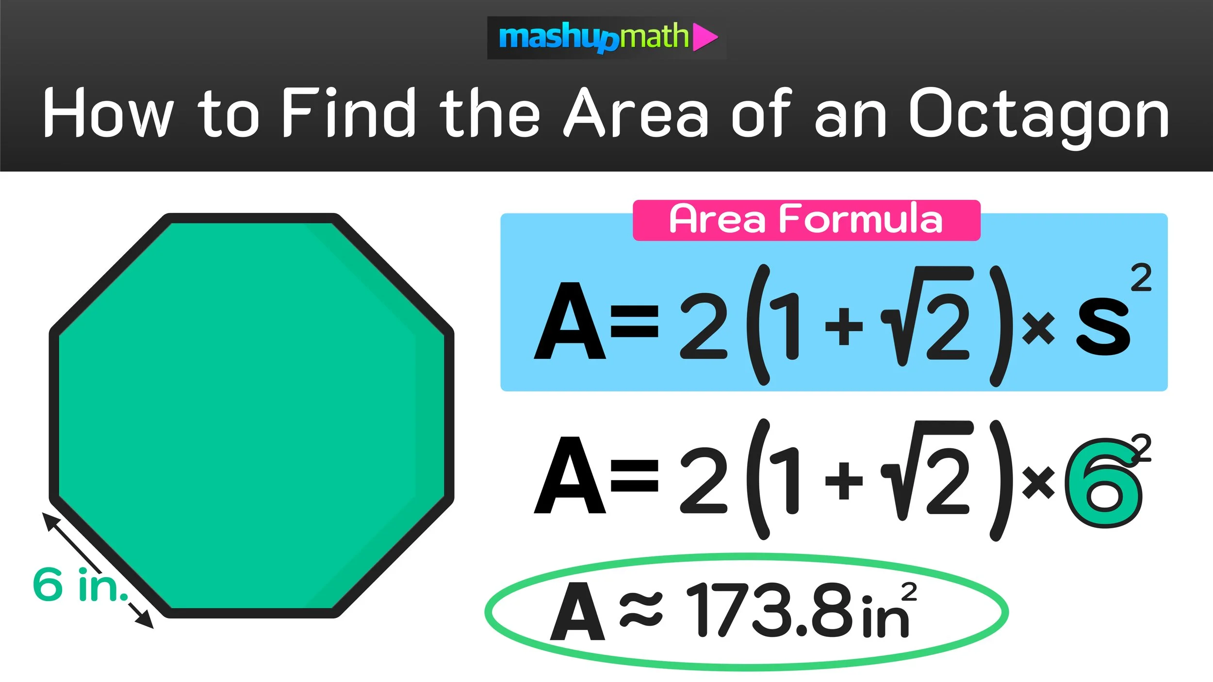 How To Find The Area Of An Octagon In 3 Easy Steps Mashup Math How To Find The Area Of An Octagon In 3 Easy Steps Mashup Math