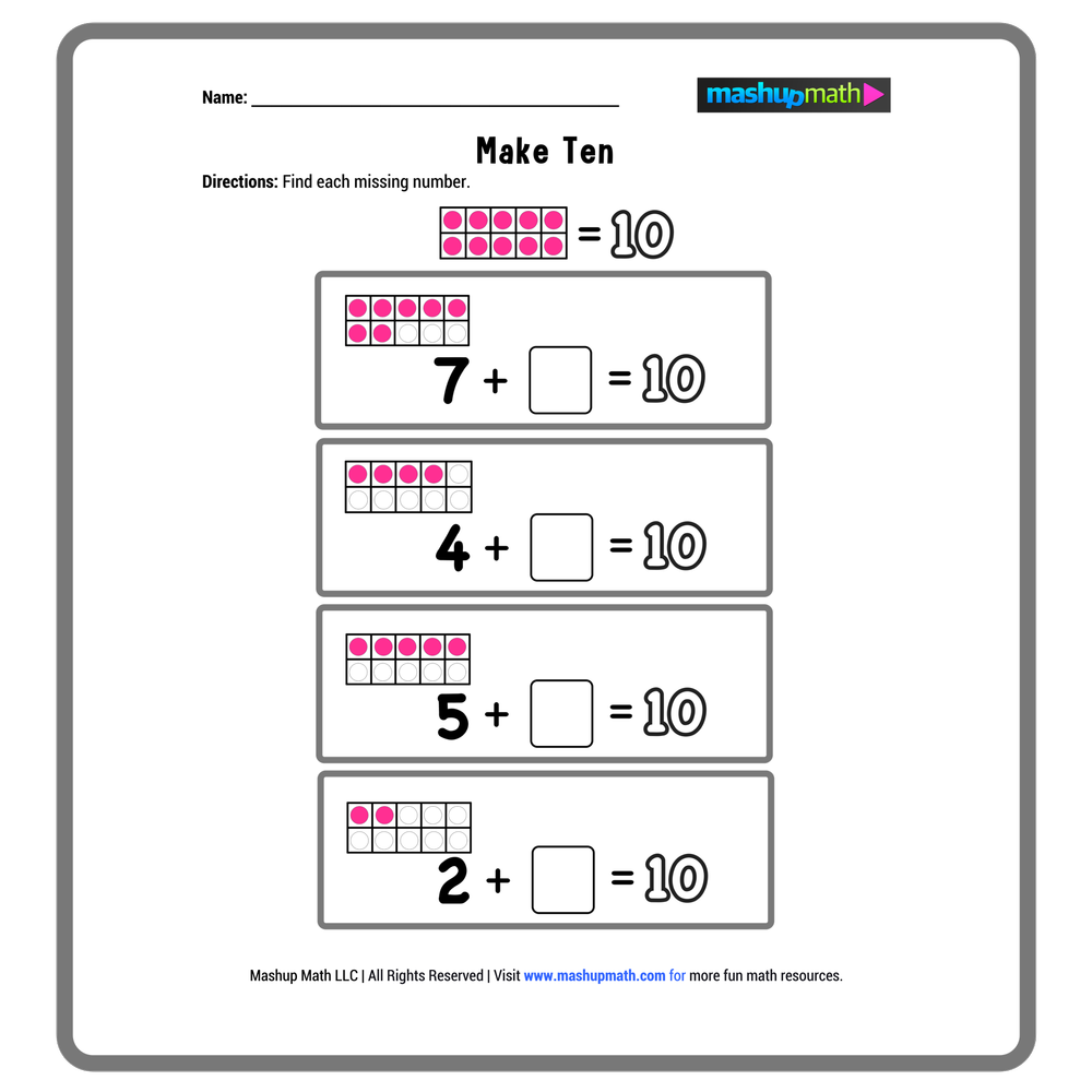 Free Addition Worksheets—Printable with Answers — Mashup Math
