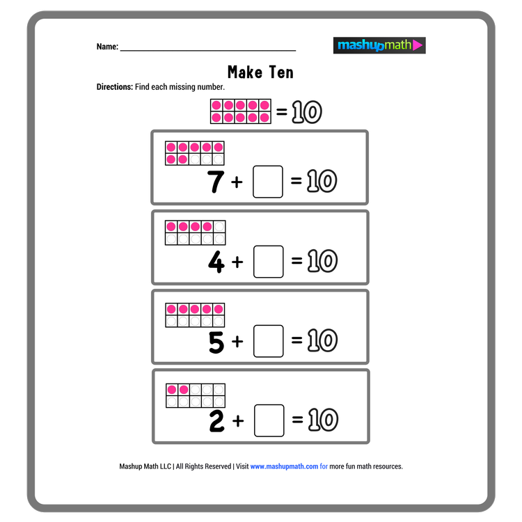 Free Addition Worksheets—Printable with Answers — Mashup Math