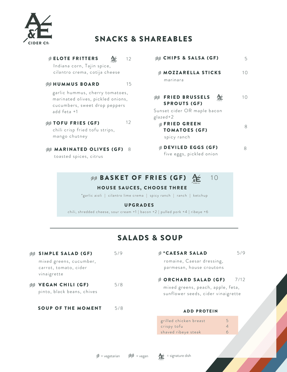 Indianapolis Lunch/Dinner Menu 8.2023 — Ash & Elm Cider Co.