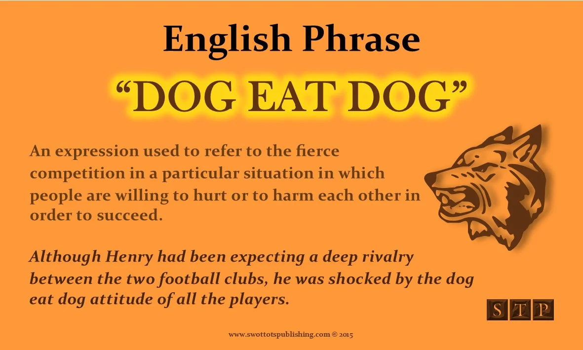 Dog Eat Dog Proverbs Phrases Idioms Vocabulary Infographic