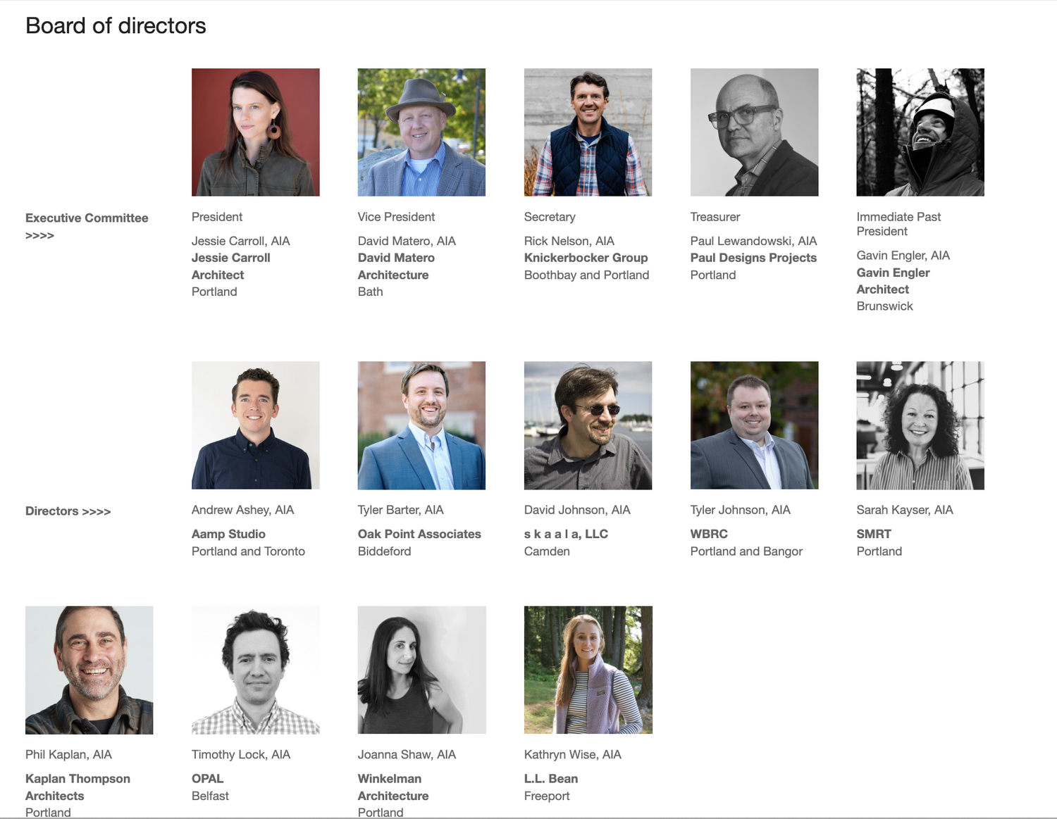AIA Maine Announces 2025 Board of Directors, Welcoming Two New Members ...
