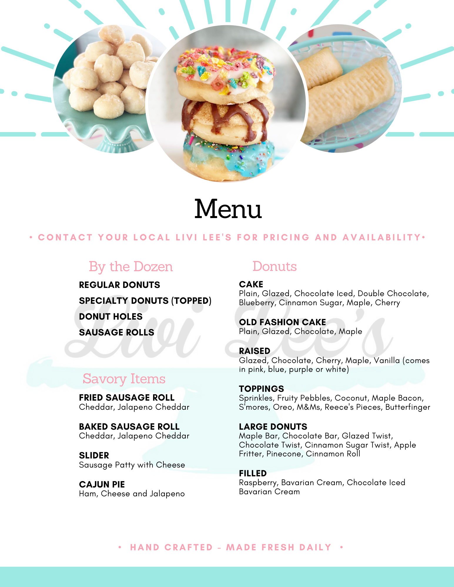 menu — Livi Lee & Co