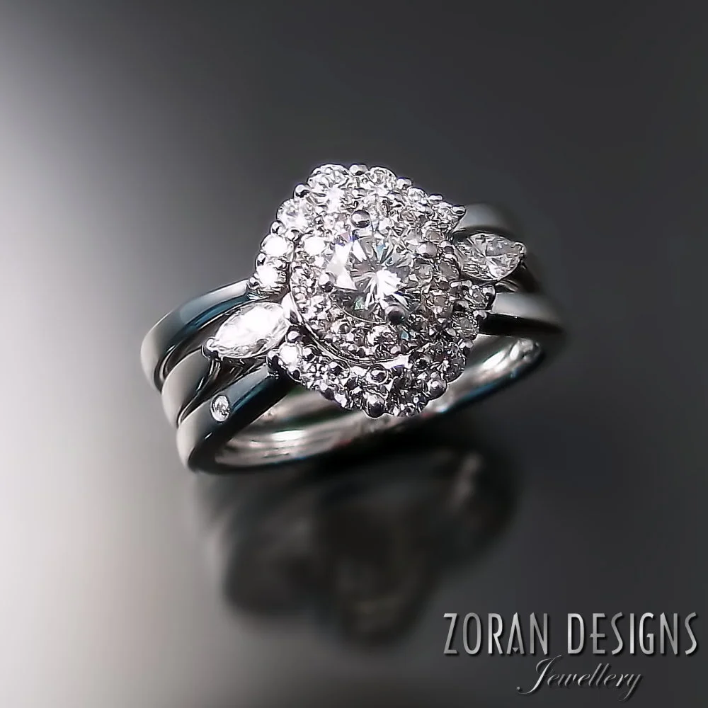 Custom Three Ring Bridal Stack — Zoran Designs Jewellery | Hamilton ...