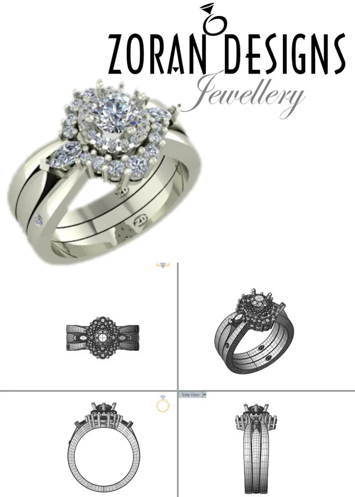 Custom Three Ring Bridal Stack — Zoran Designs Jewellery | Hamilton ...