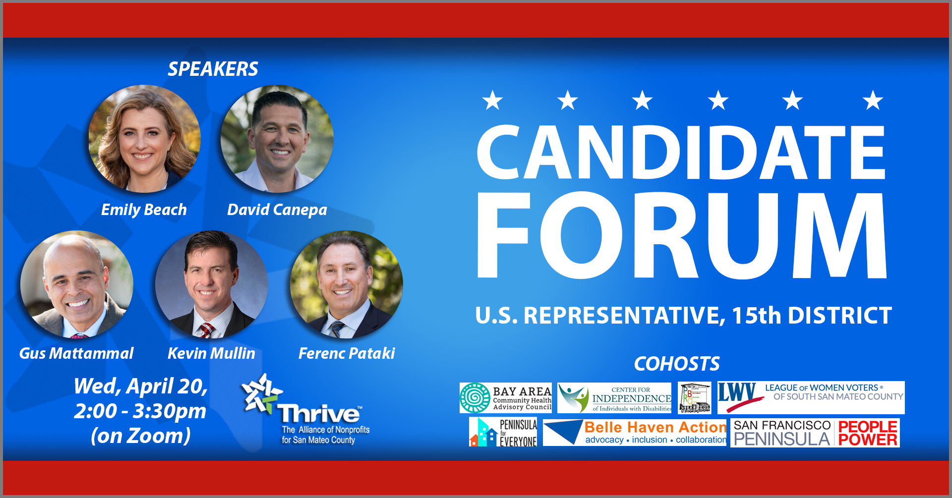 Candidate Forums — Thrive, The Alliance of Nonprofits for San Mateo County