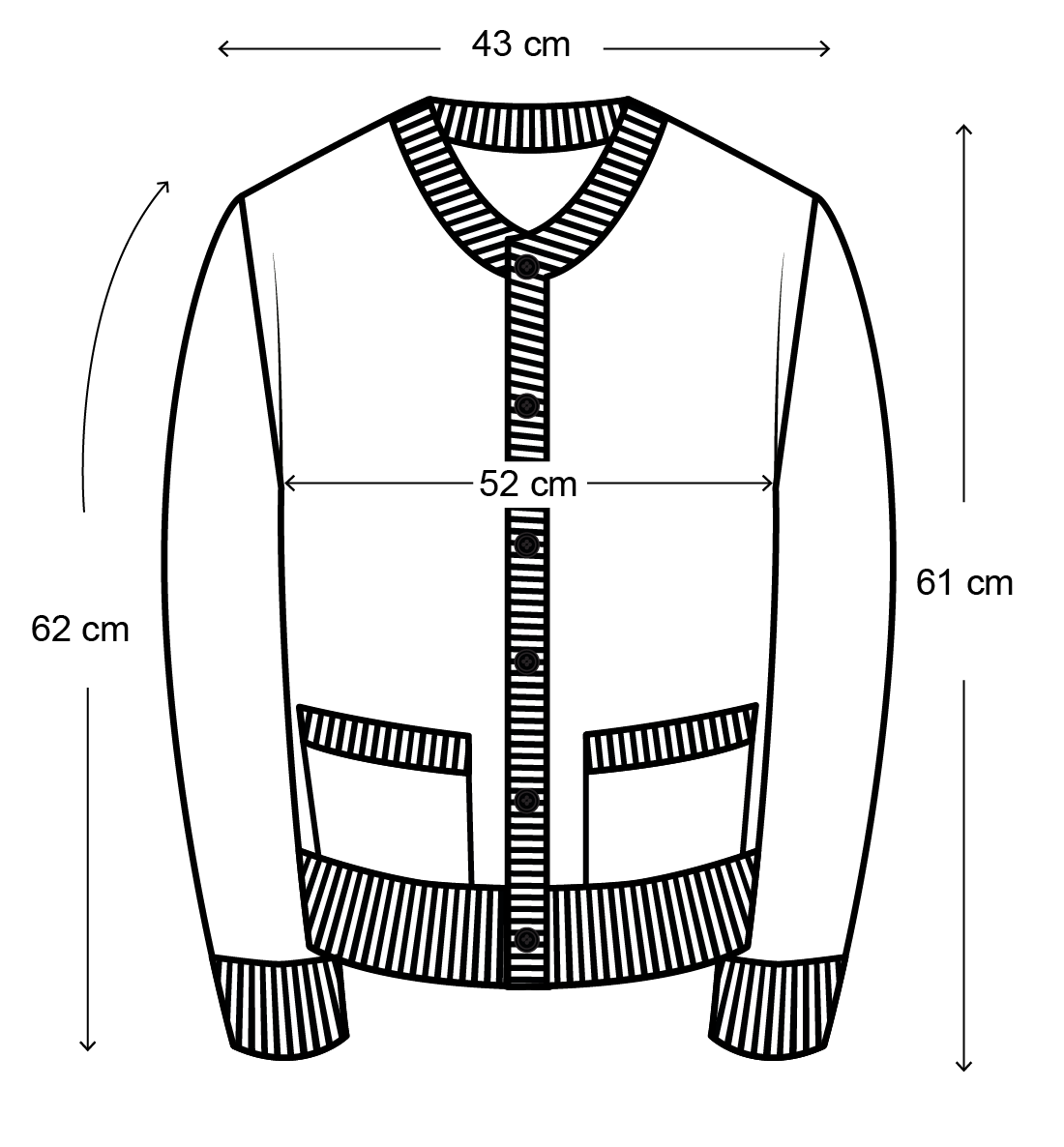Size Guide Cardigan — ERNEST W. BAKER
