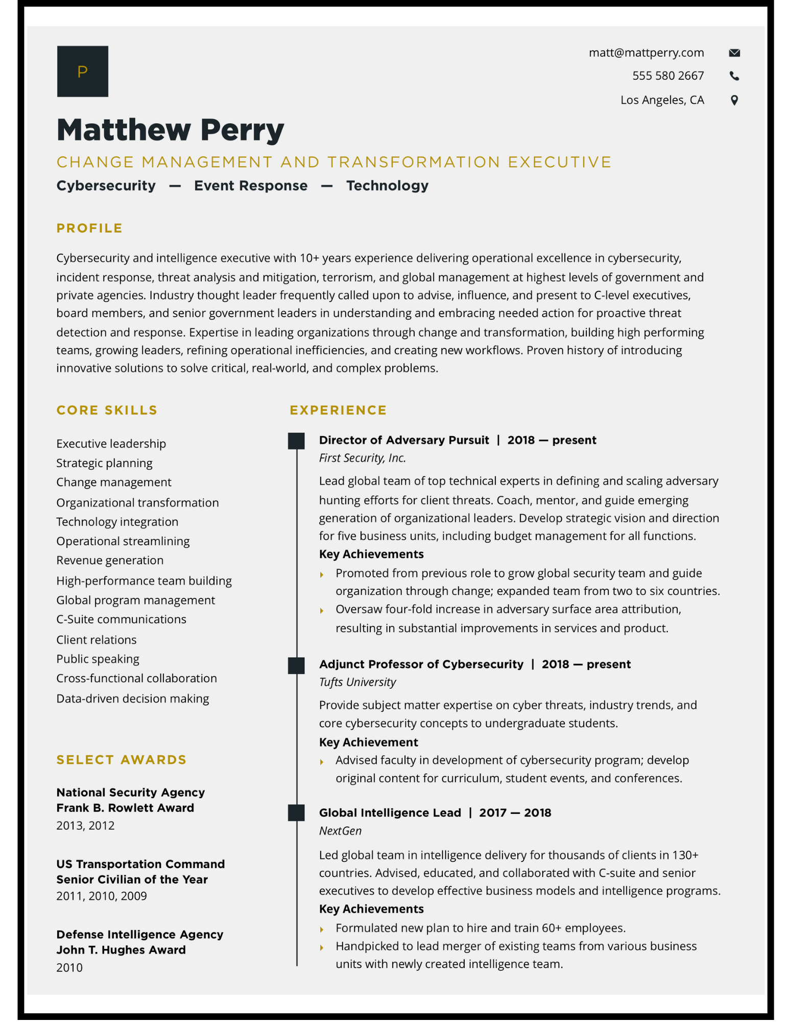 Resume Writing & Design Samples — Services | Resume By Nico