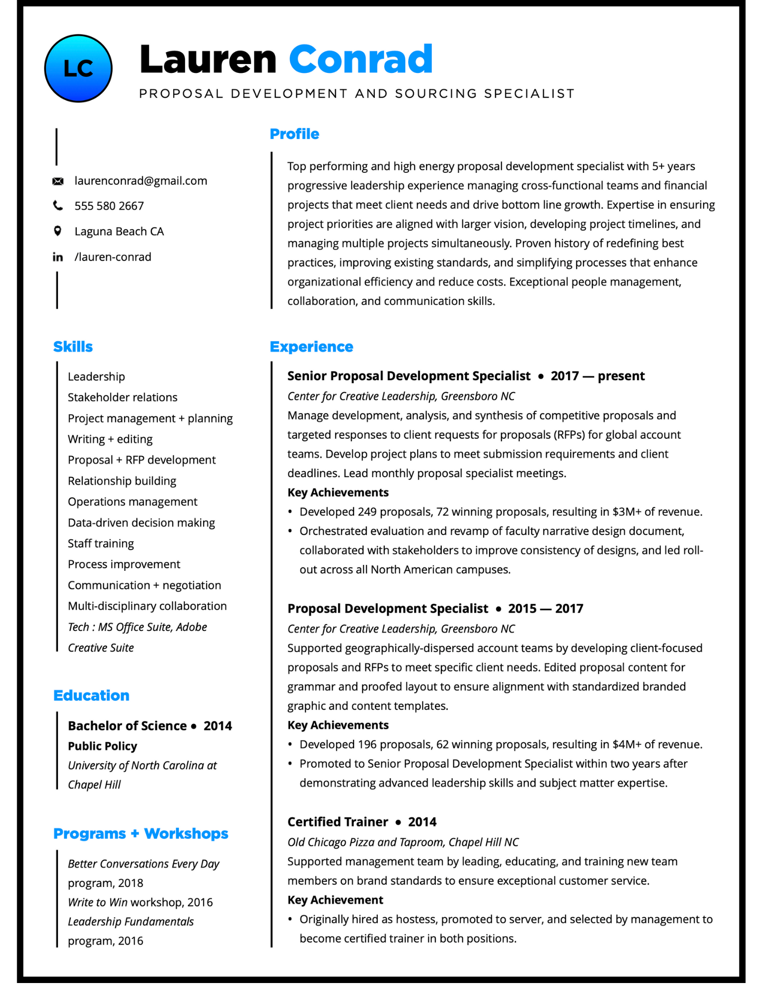 Resume Writing & Design Samples — Services | Resume By Nico