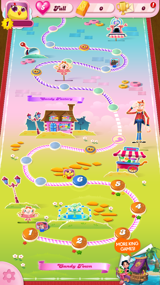 Candy Crush Saga Map