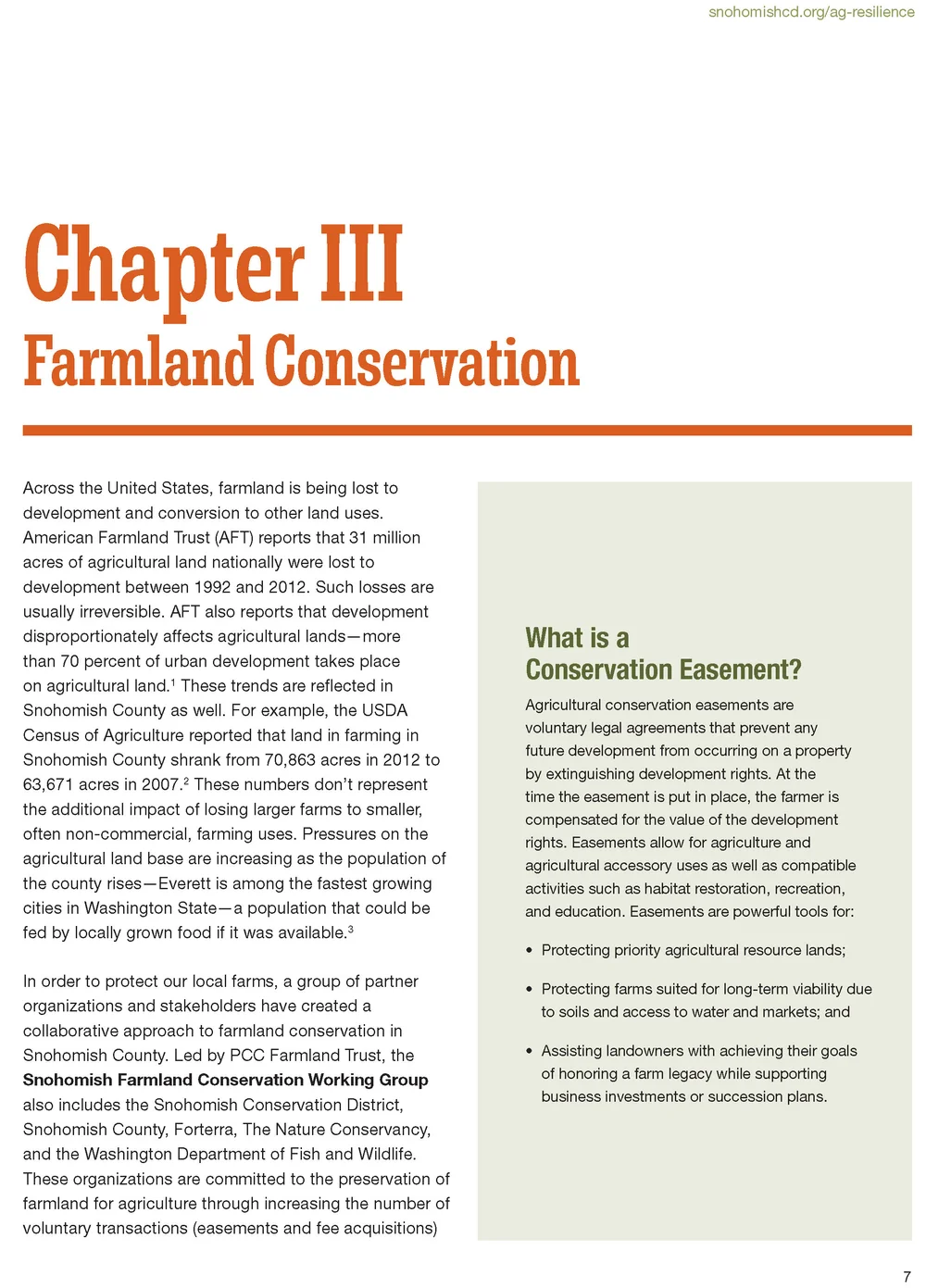 Chapter 3 - Farmland Conservation — Snohomish Conservation District