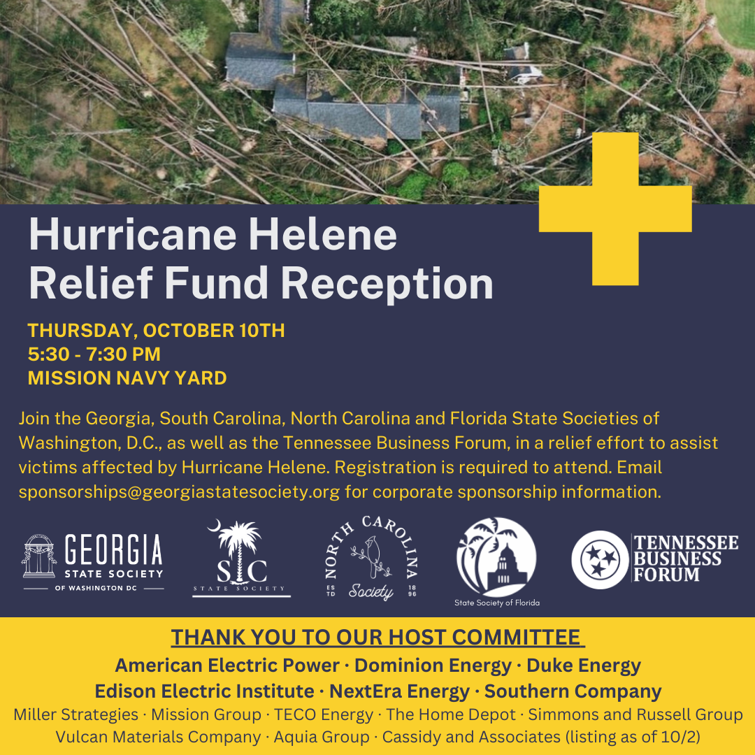 Hurricane Helene Relief Reception — The North Carolina Society