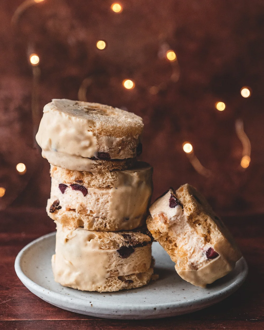 Panettone Semifreddo Ice Cream Sandwiches — The Boy Who Bakes
