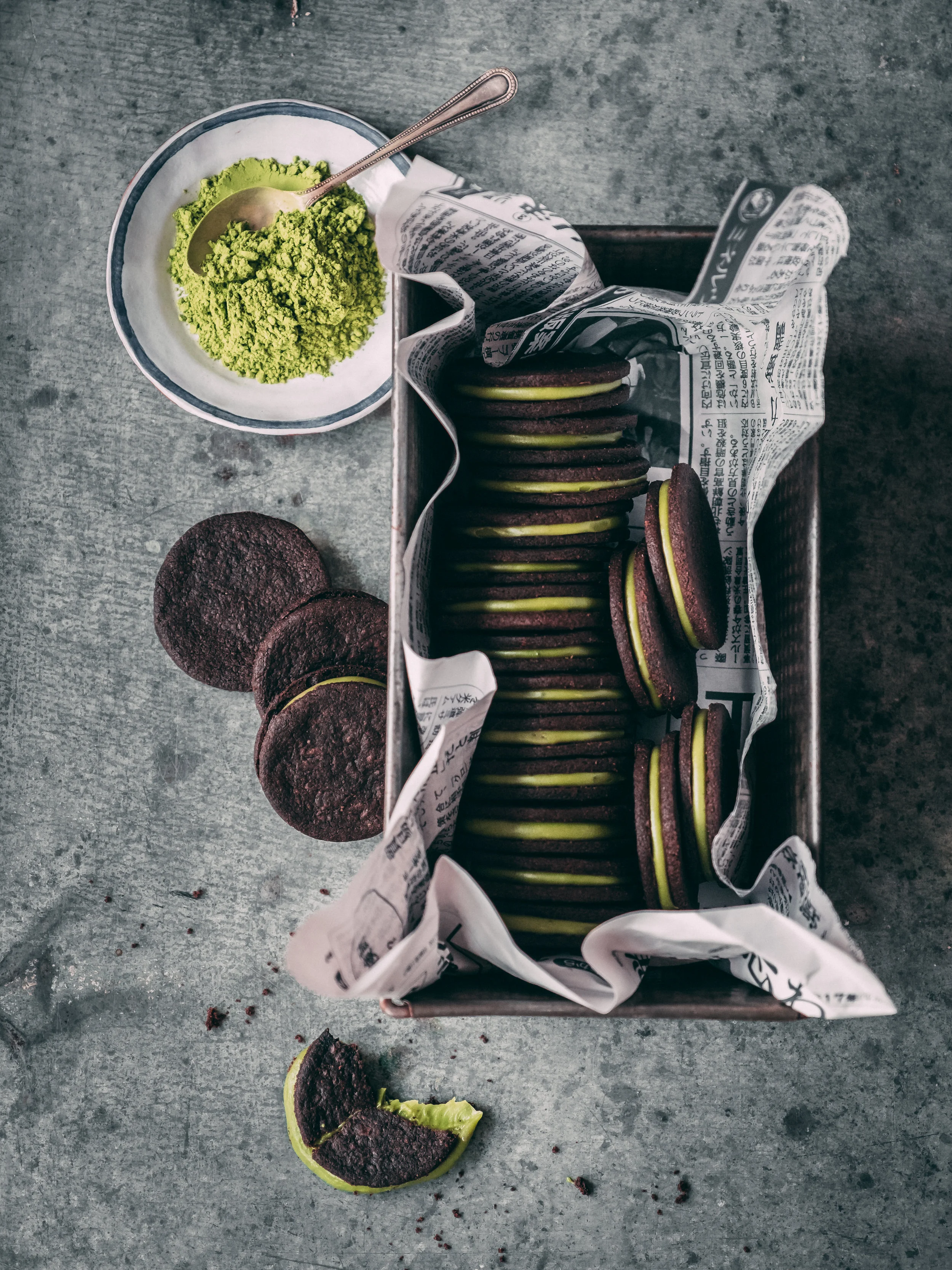 Matcha Oreos — The Boy Who Bakes