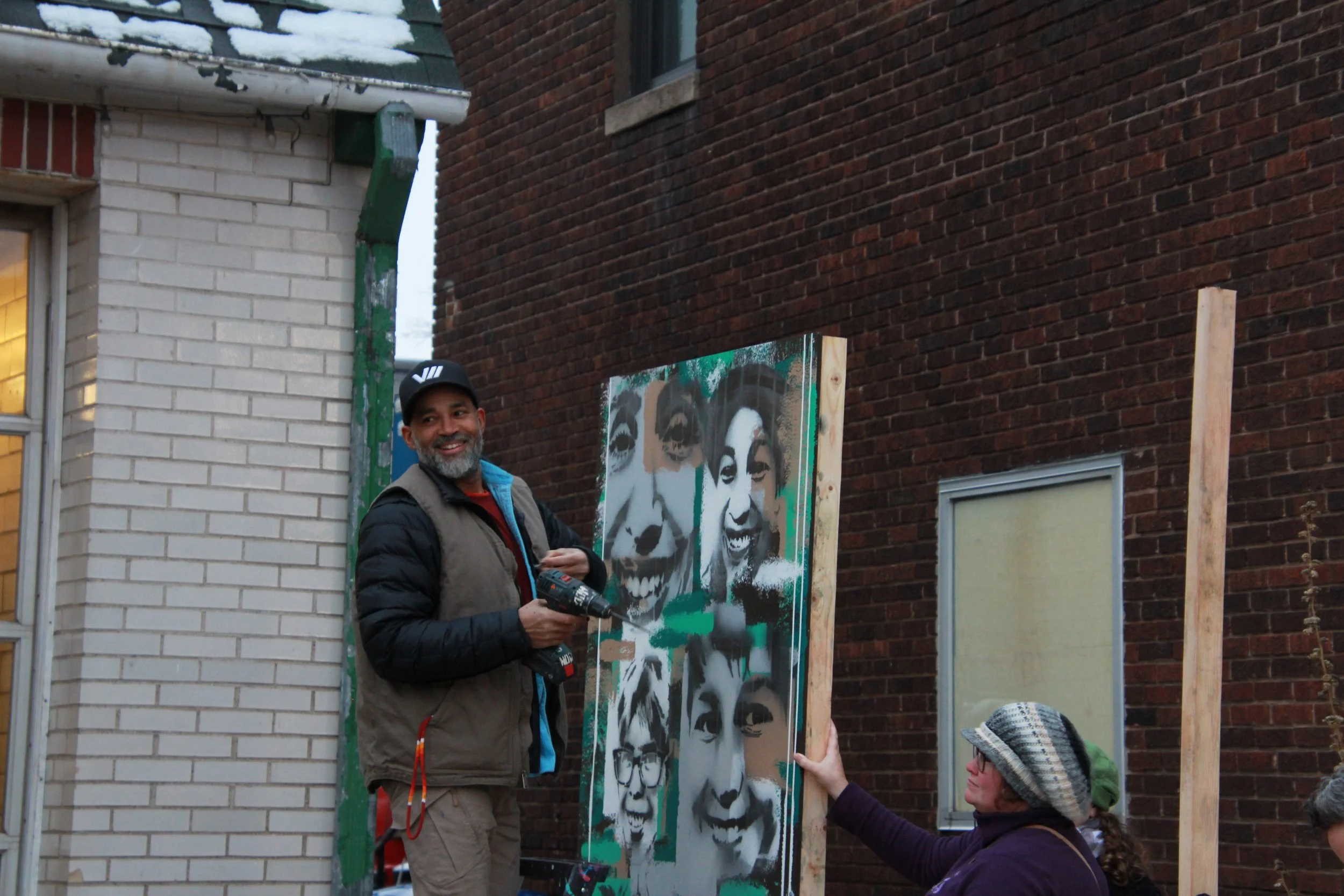 Faces of Unity - stencil project with Peyton Scott Russell — Red Wing Arts