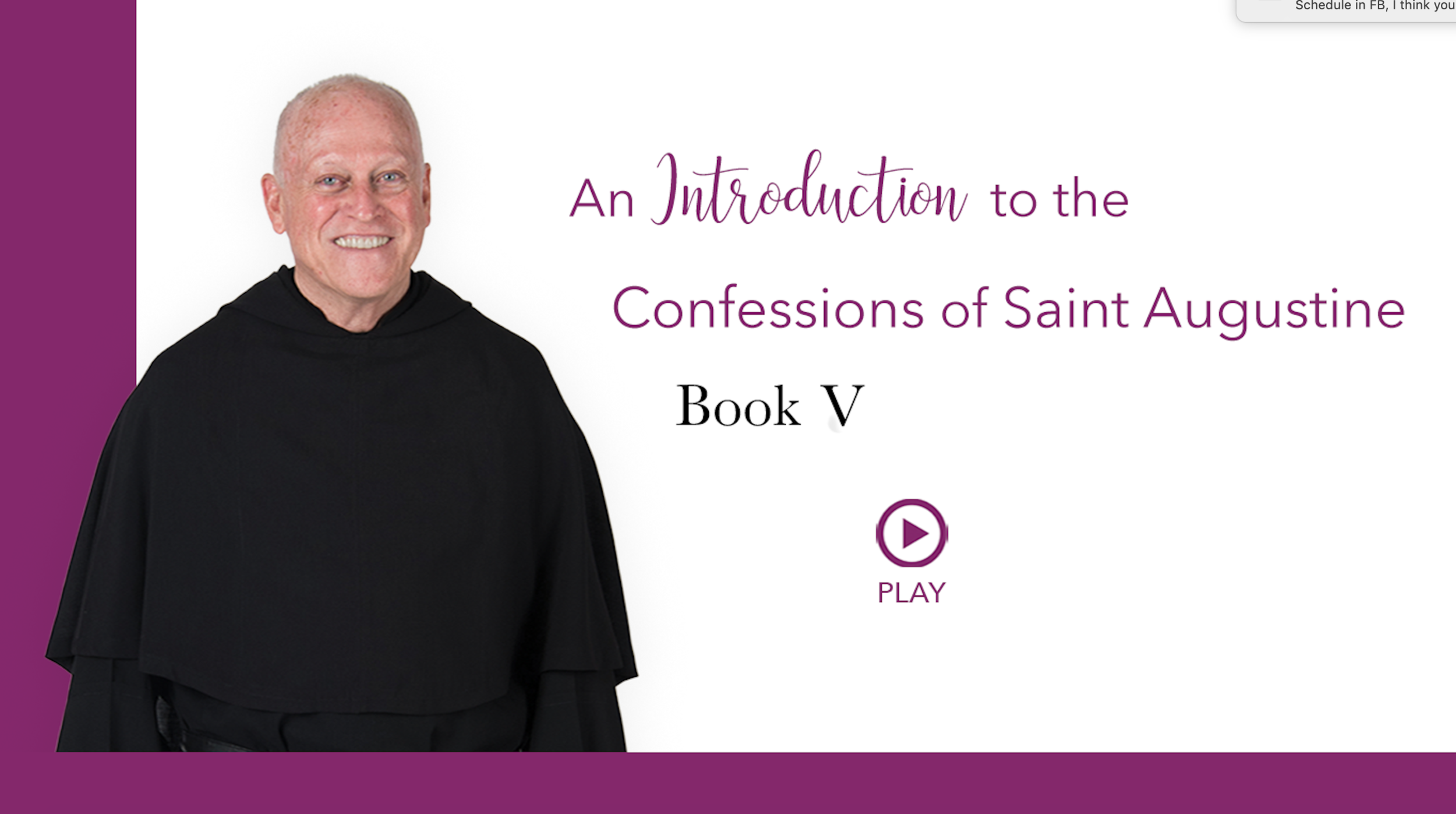 Confessions of Saint Augustine Video Series — The Augustinians