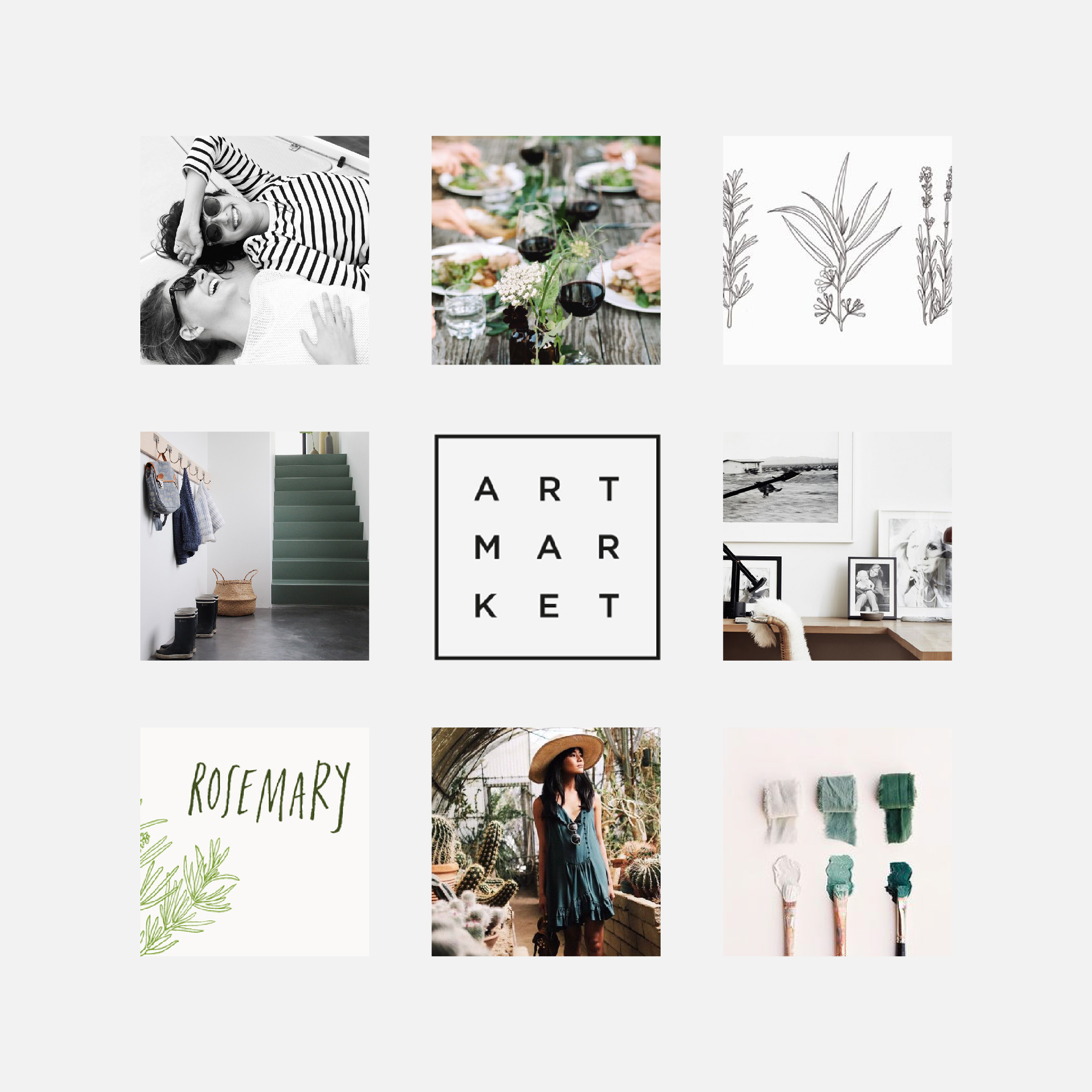 Mood Board / Clean + Green — Letterform Creative