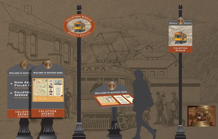 Historic District Sign Design in Napa Valley | Linn Design Studio