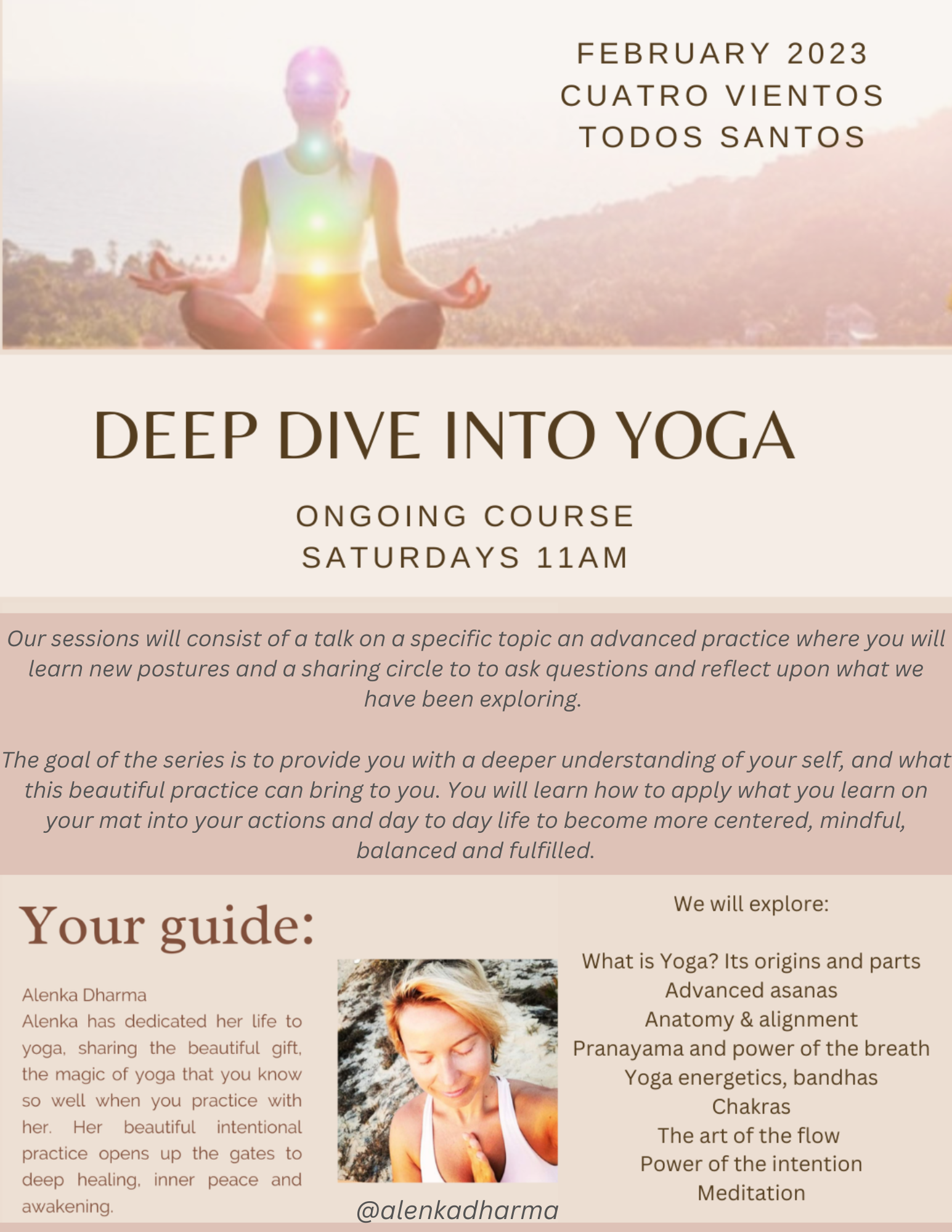 Deep Dive into Yoga Workshop — Cuatro Vientos Deep Dive into Yoga Workshop — Cuatro Vientos