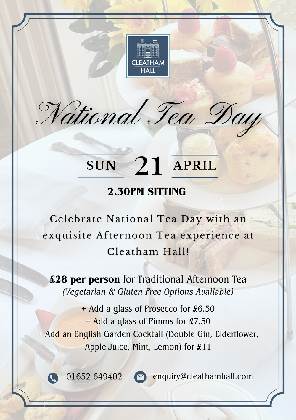 National Tea Day at Cleatham Hall — Cleatham Hall