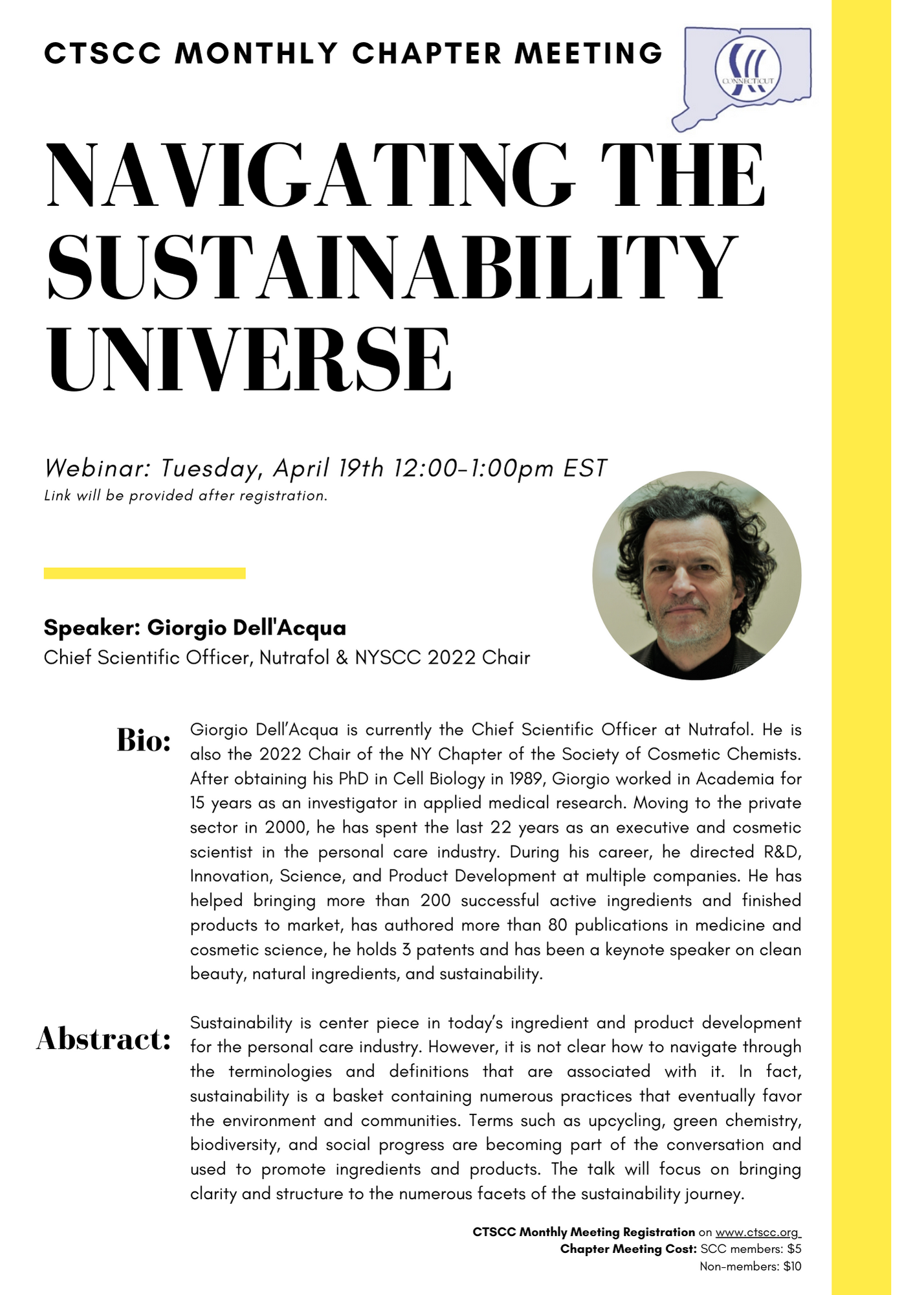 CTSCC Events — Connecticut Society of Cosmetic Chemists