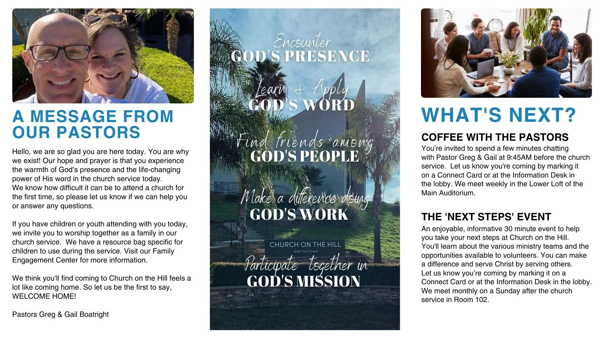 Discover Your Next Step — Church on the Hill