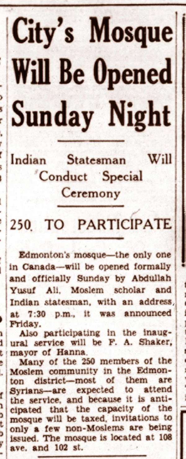 Al Rashid Mosque, the First Mosque in Canada | A New Life