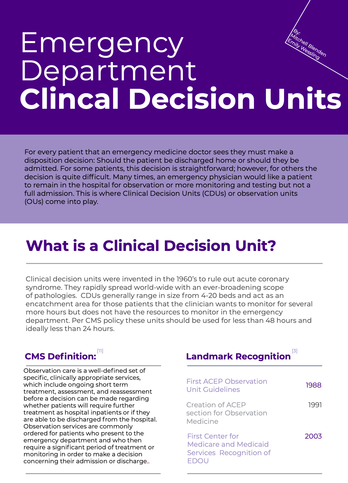 ED Clinical Decision Making Units — NUEM Blog