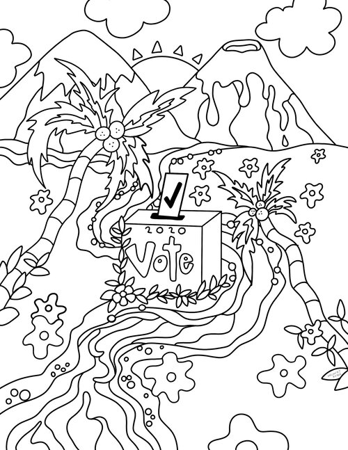 Free Voting Coloring Pages