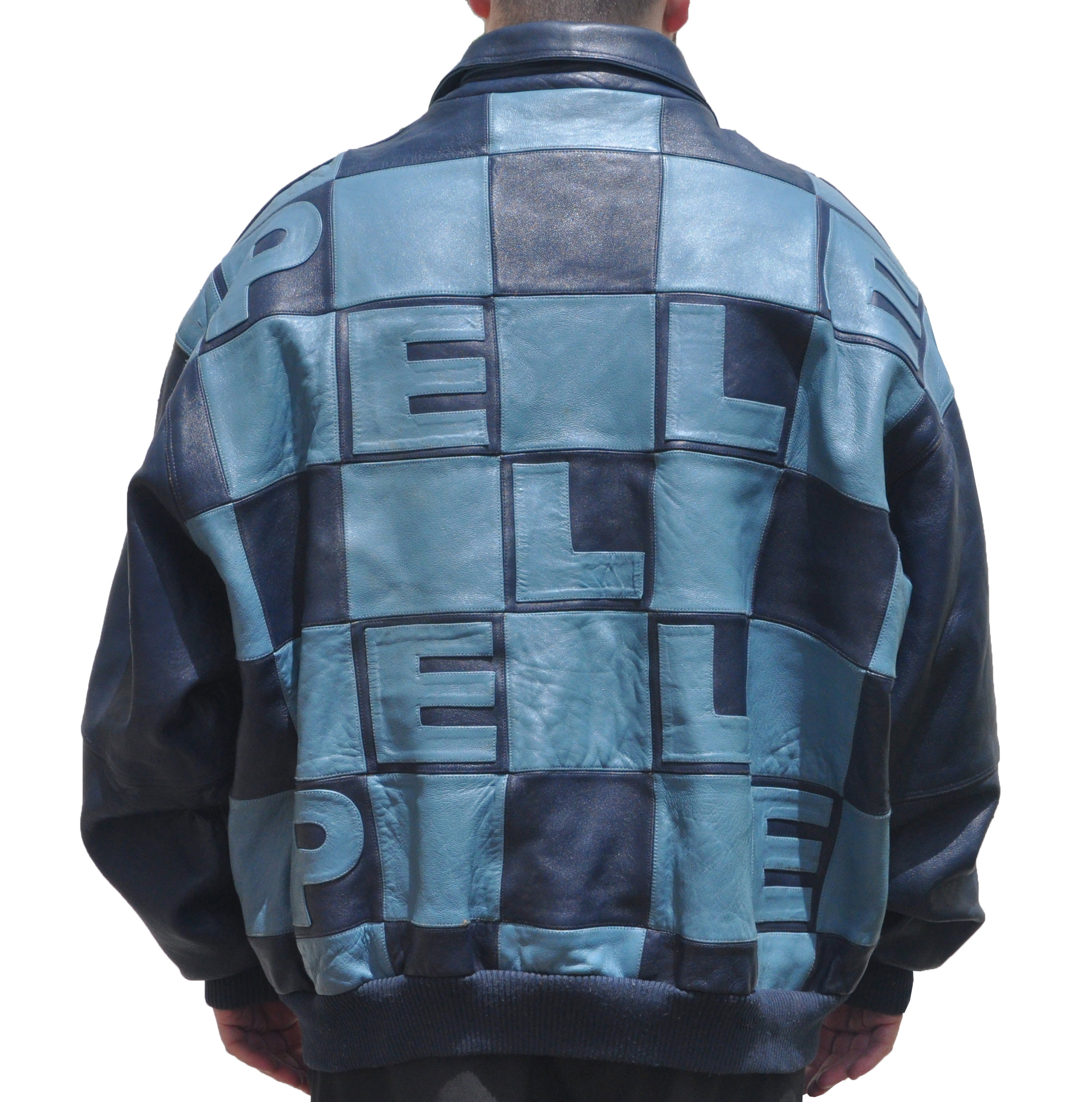 Vintage Pelle Pelle By Marc Buchanan Blue Leather Jacket (Size 54) — Roots