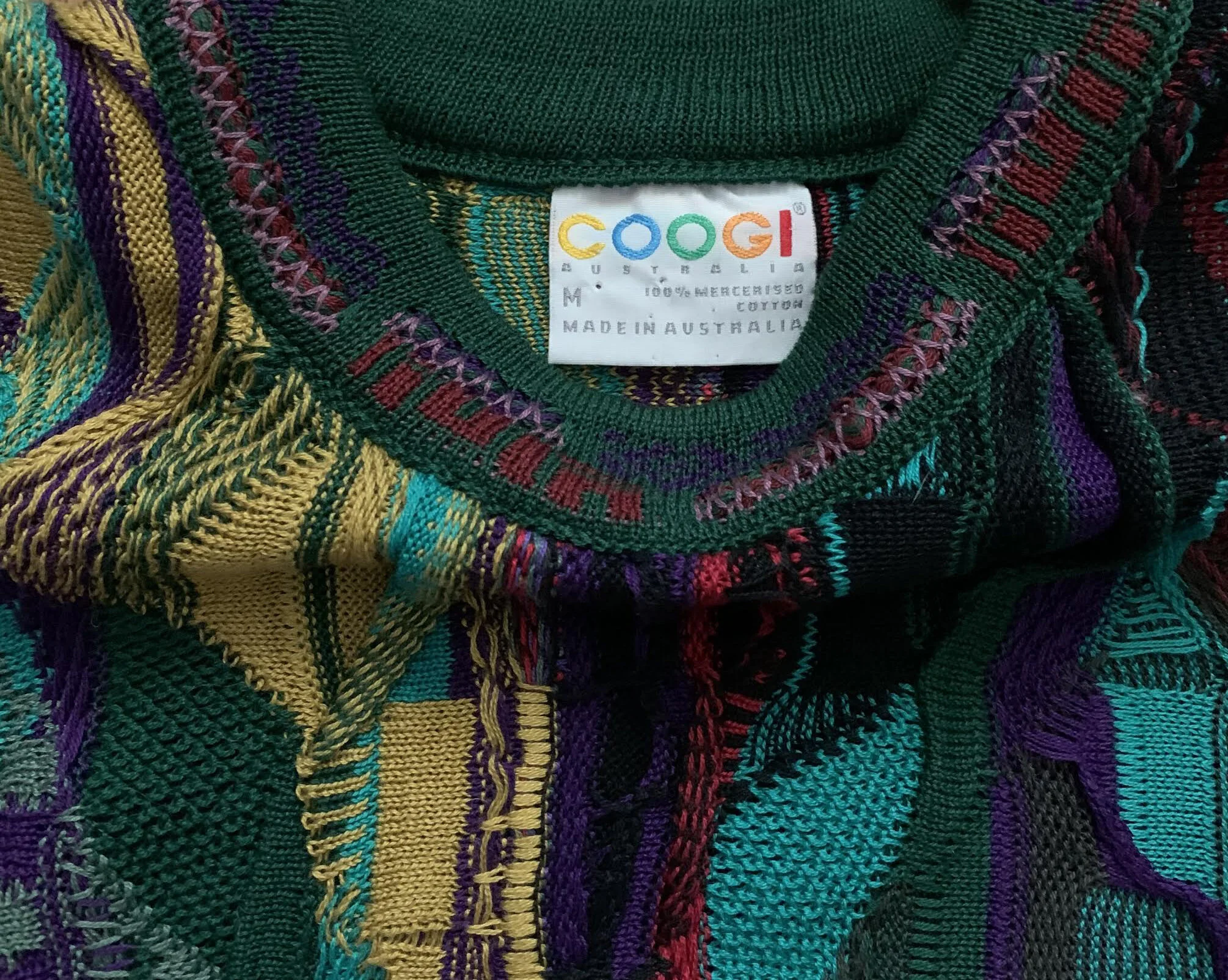 Vintage Coogi Australia Colorful Sweater (Size M) — RootsBK