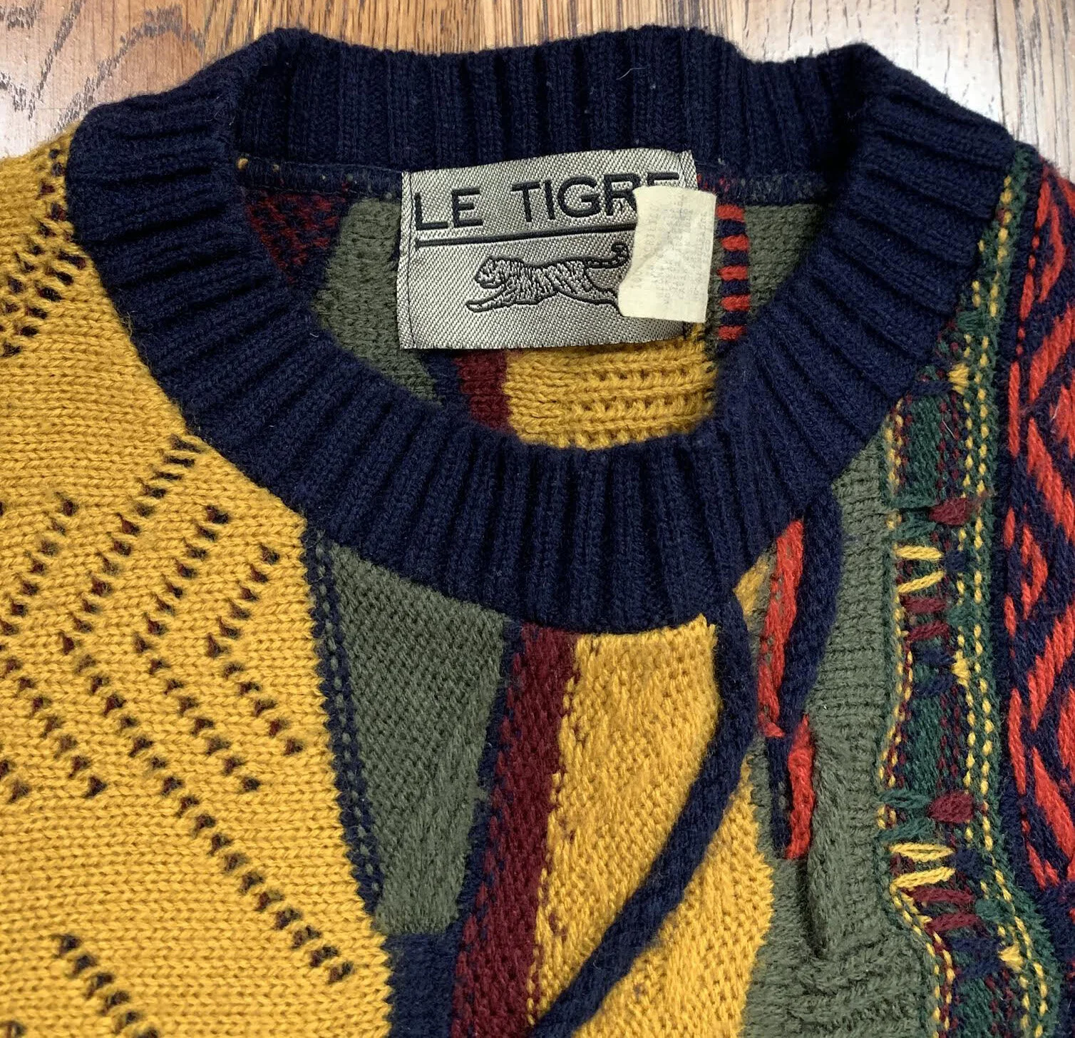 Vintage Le Tigre Colorful Sweater (Size XL) — RootsBK