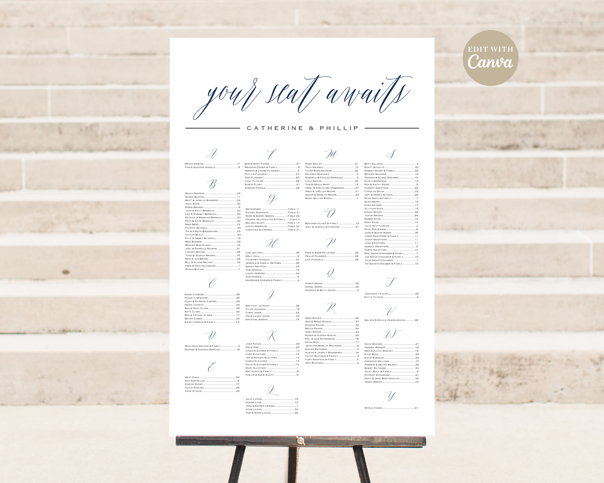 New! Editable Seating Charts on Etsy — Ivory House Creative