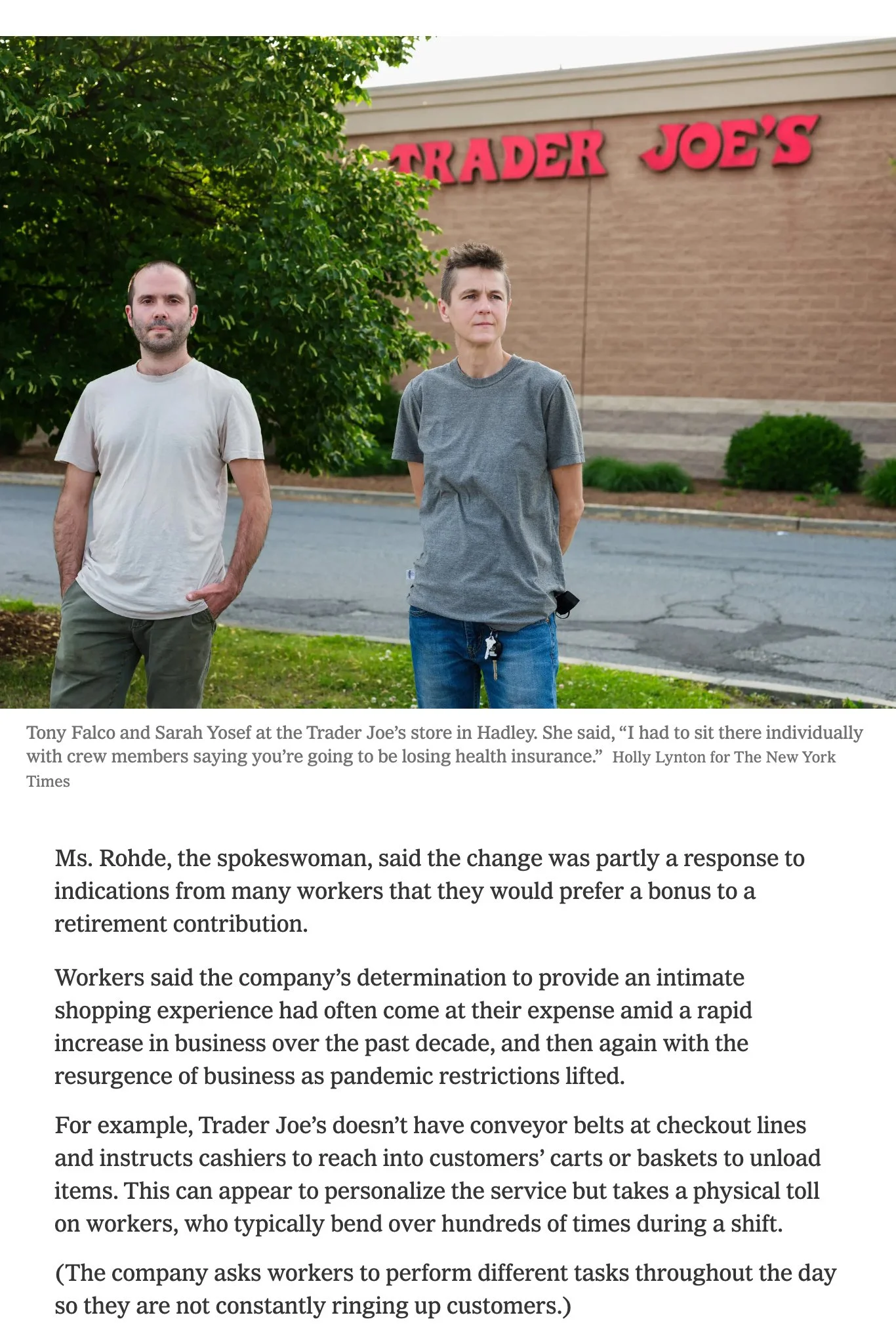 Editorial - NY Times - Trader Joes — Holly Lynton