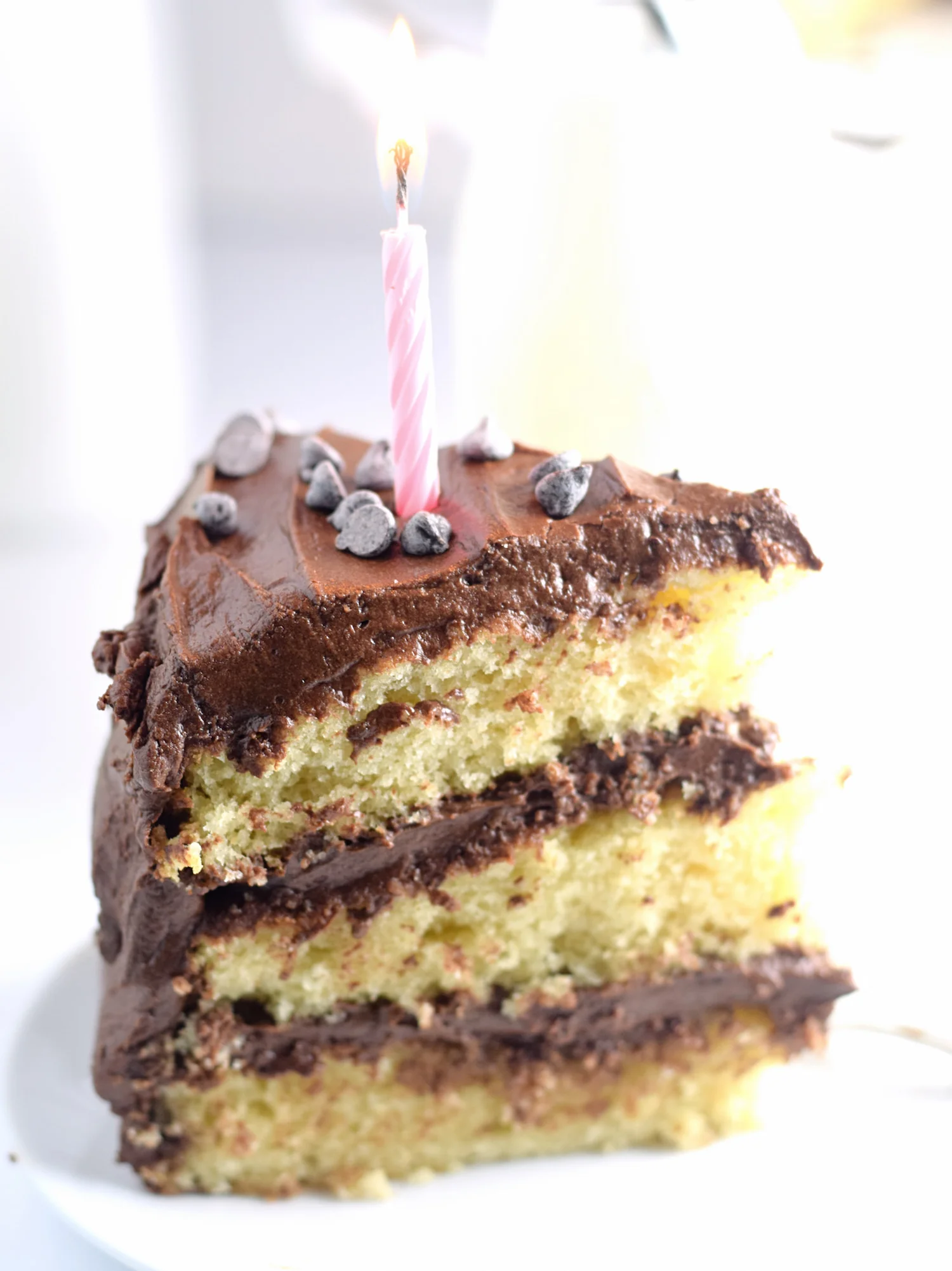 Yellow Layer Cake with Chocolate Buttercream Frosting {Blog 1st ...
