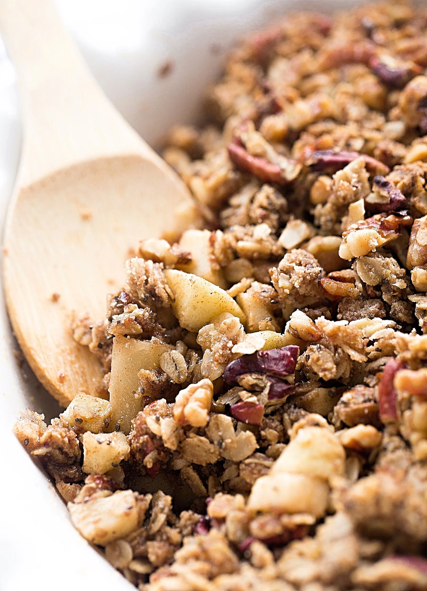 Wholesome Nutty Apple Crumble + Video | Truffles and Trends