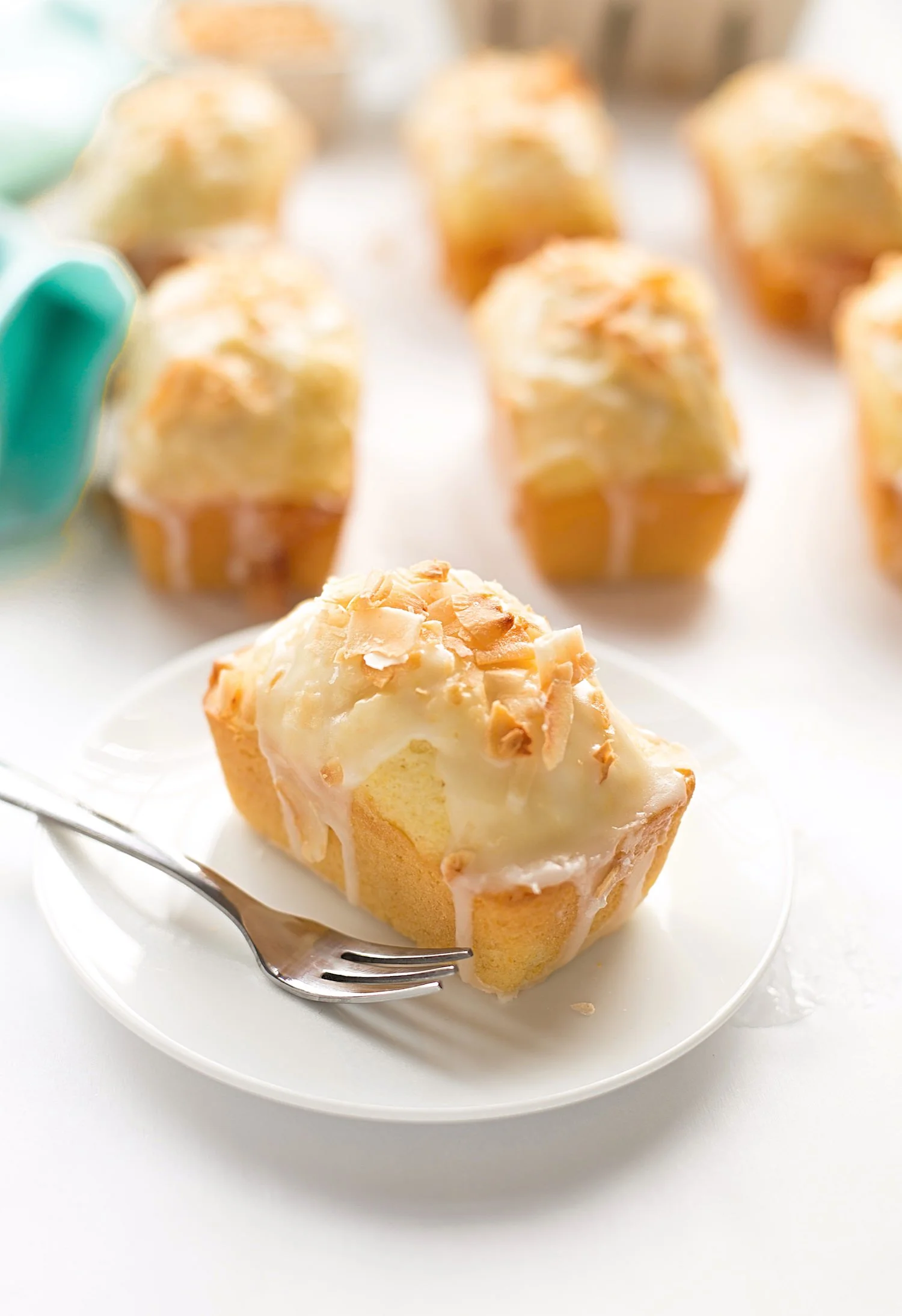 Mini Lemon Coconut Loaf Cakes | Truffles and Trends