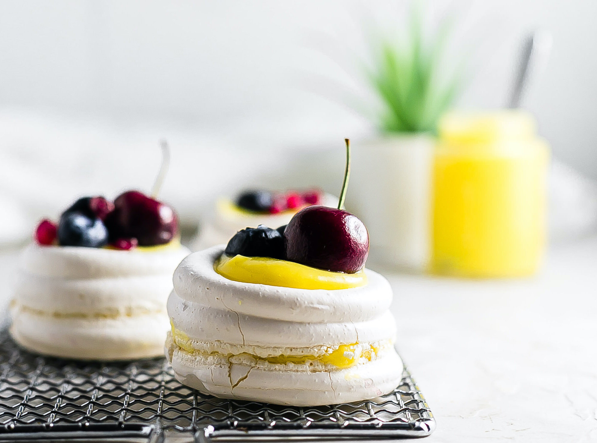 Lemon Curd Meringue Nests | Truffles and Trends