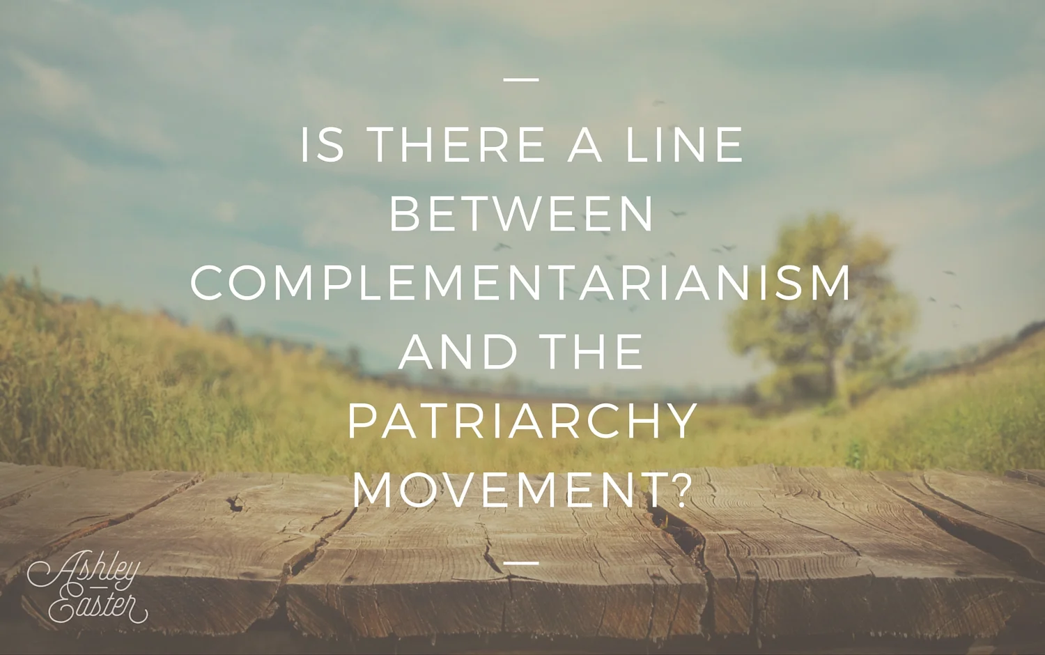 Is There A Line Between Complementarianism And The Patriarchy Movement ...