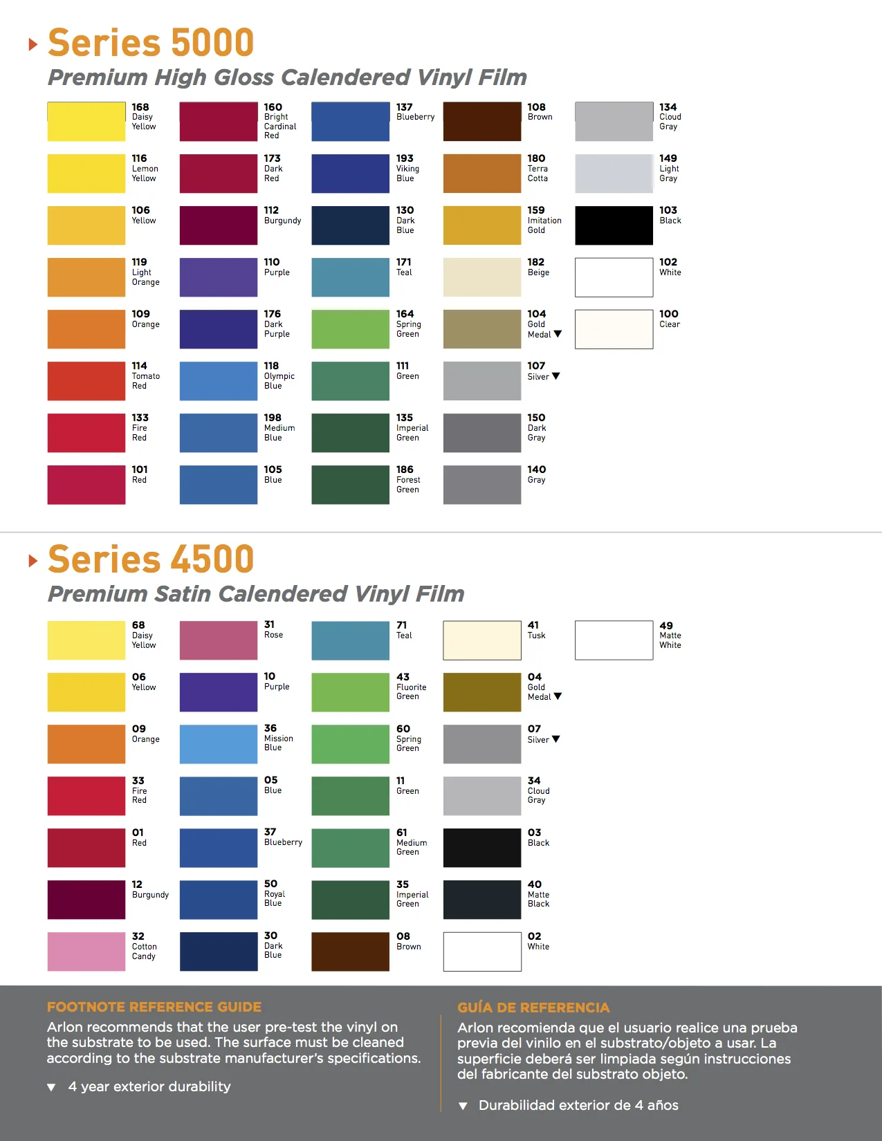 50 Sheets 12 x 12 ARLON 5000 Intermediate Craft & Hobby Cutting Vinyl ...