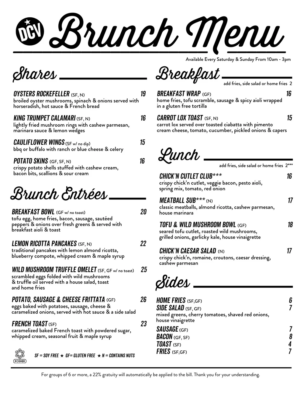 DC VEGAN — BRUNCH
