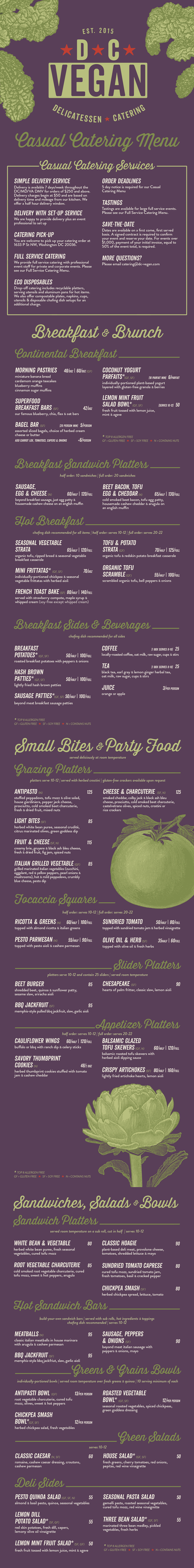 DC VEGAN — Casual Catering