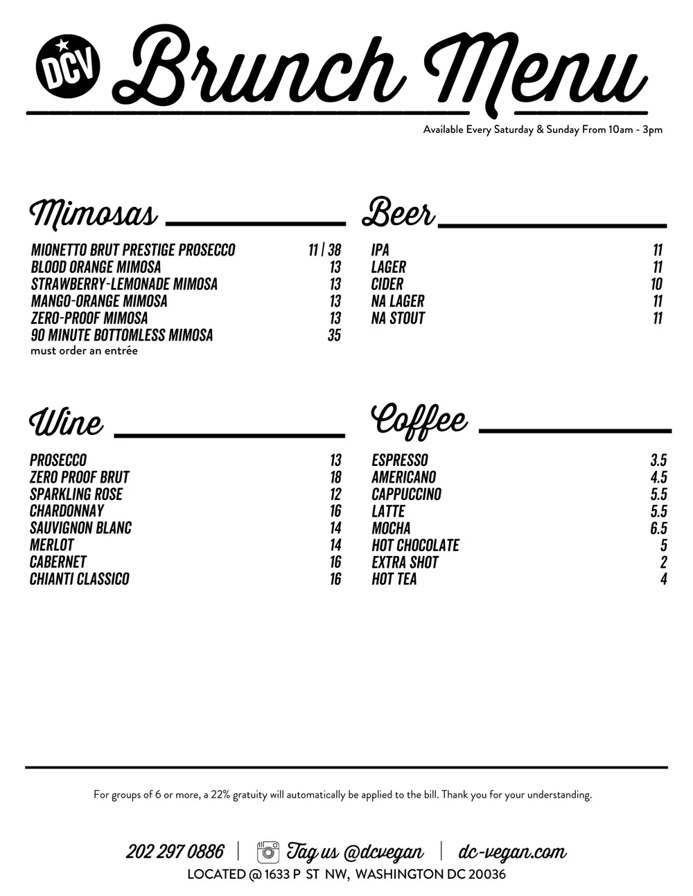 DC VEGAN — BRUNCH