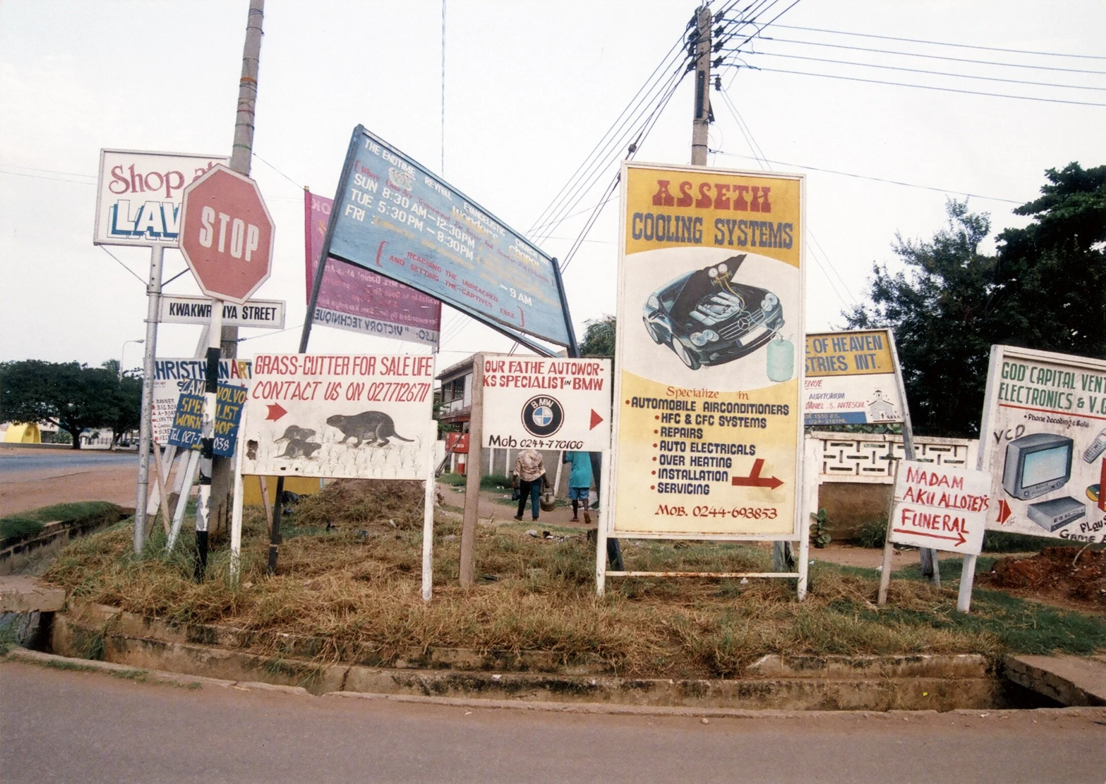 African Signboard Art—Vintage Barbershop Sign Paintings, Roadside Wood ...