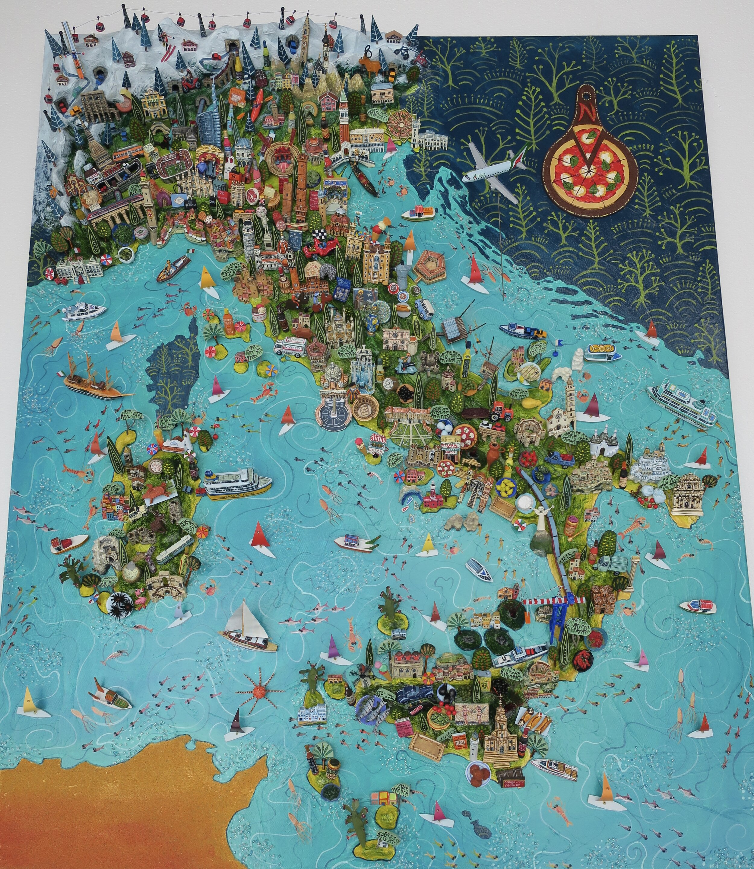 “Italy Map Made from Nature’s Gifts: An Artwork Crafted from Fruits and ...