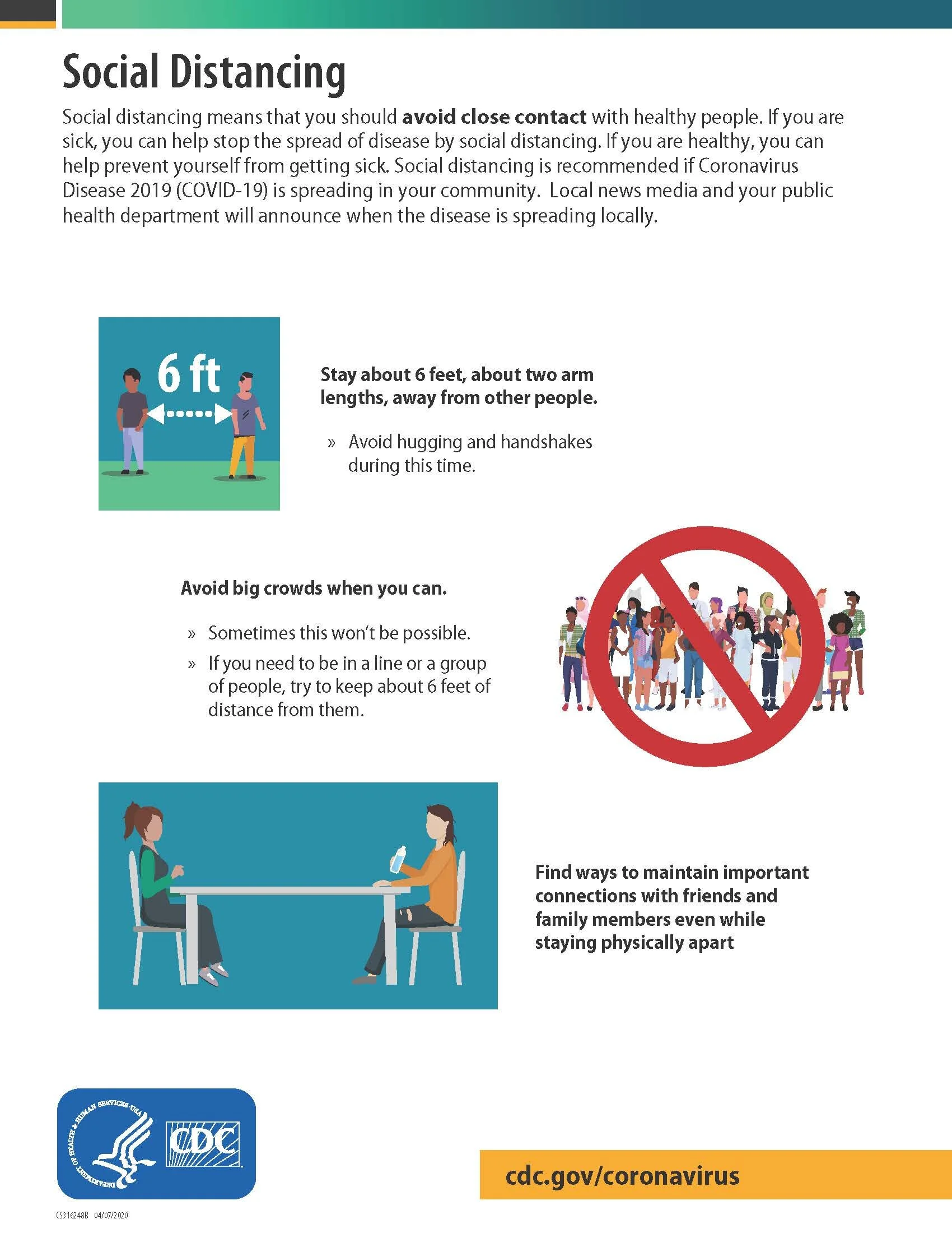 CDC Social Distancing Guidelines — The Reserve at Deer Park