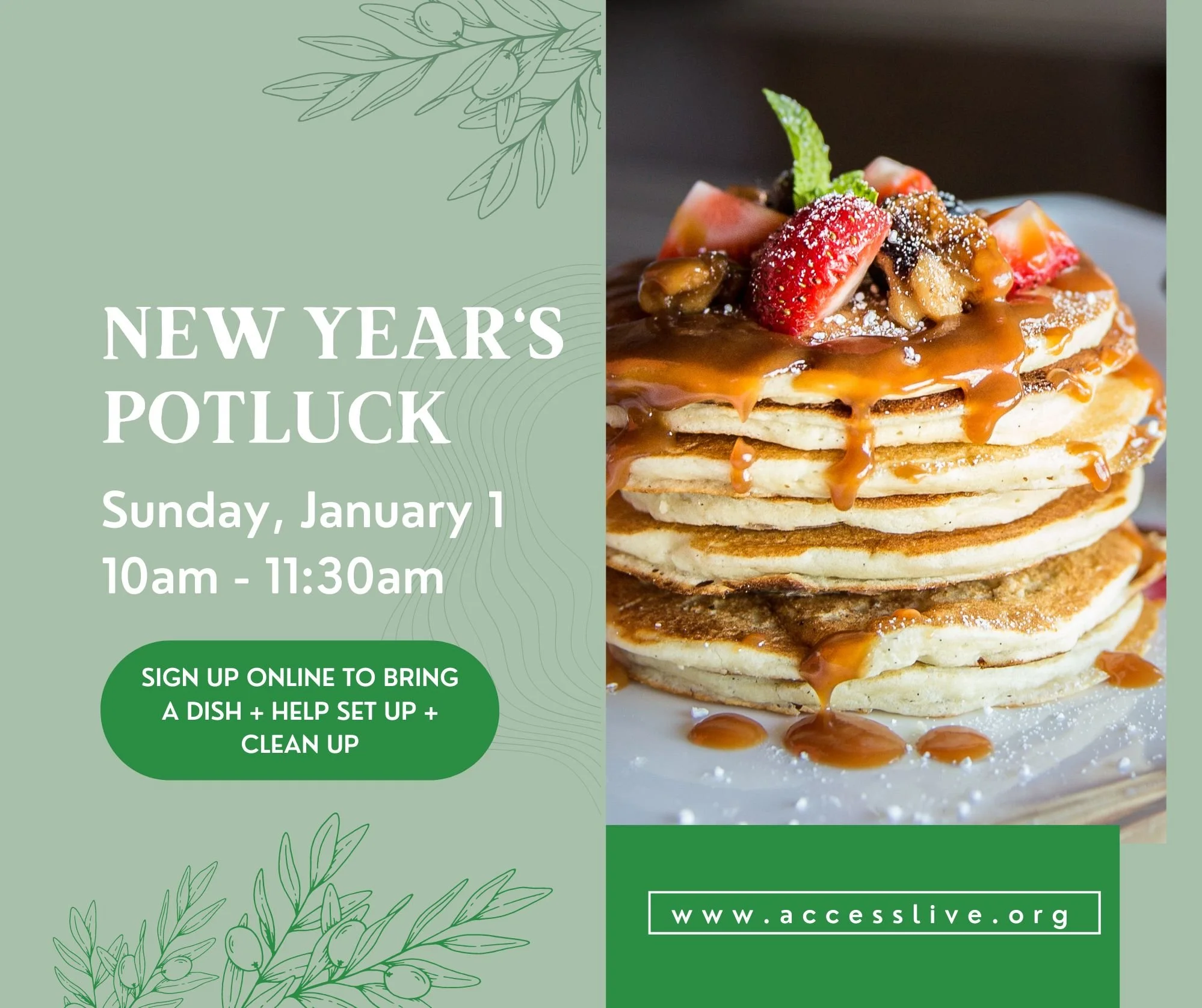 New Year's Potluck — Access Evangelical Covenant Church