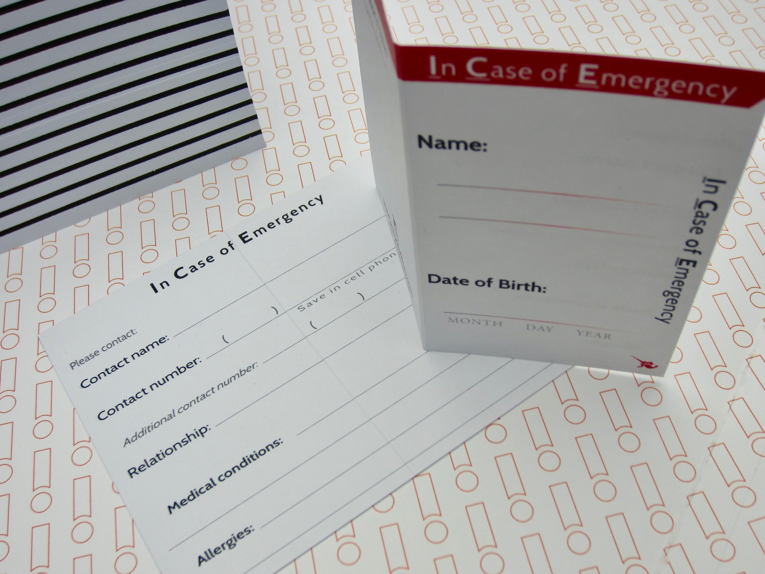 Family Pack - I.C.E. cards (6) — Action Folders®