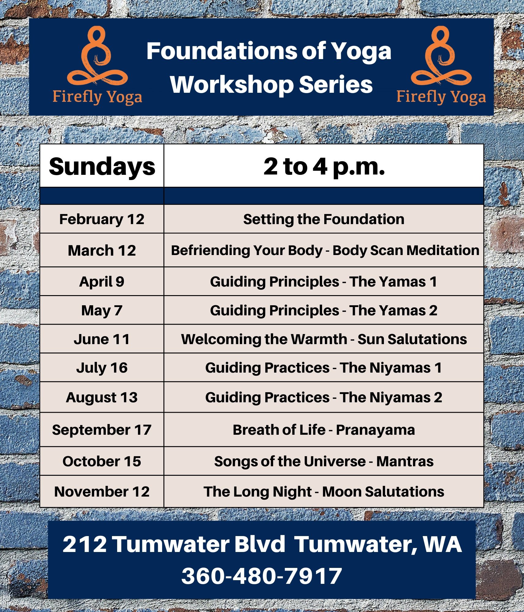 SPECIAL EVENTS — Firefly Yoga and Wellness