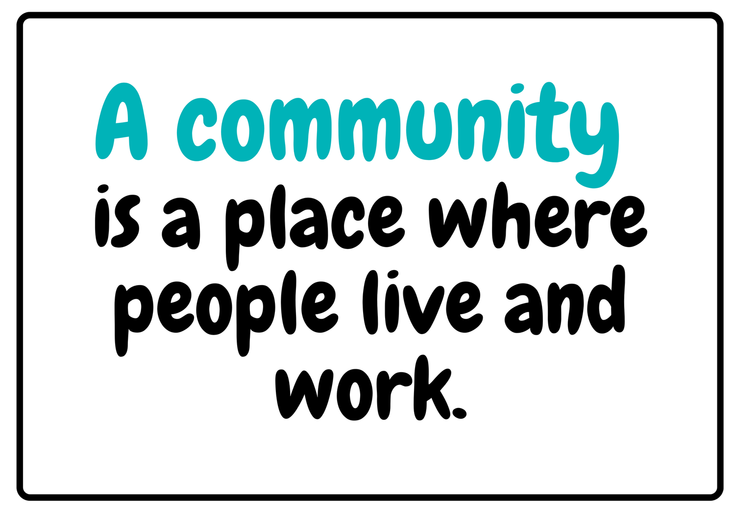Community Poster